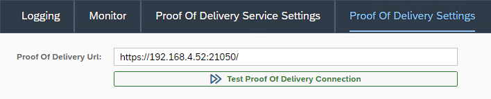 Configuring Proof of Delivery Service