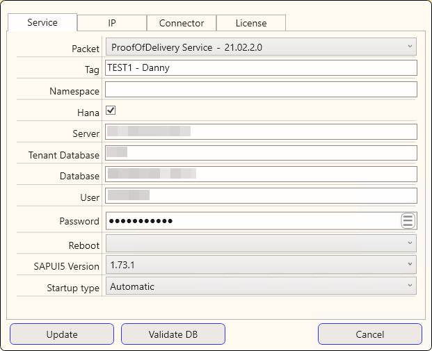 Installing a new Proof of Delivery Service Instance